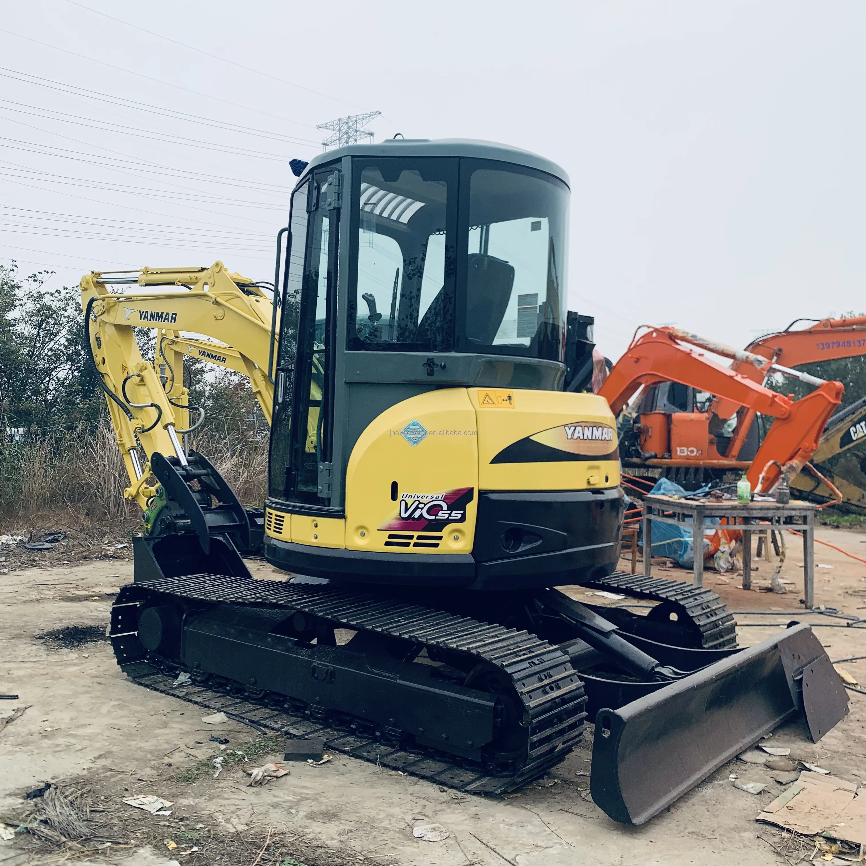 Japan Original Used Yanmar VIO55 Tailless Mini Excavator Farm ...