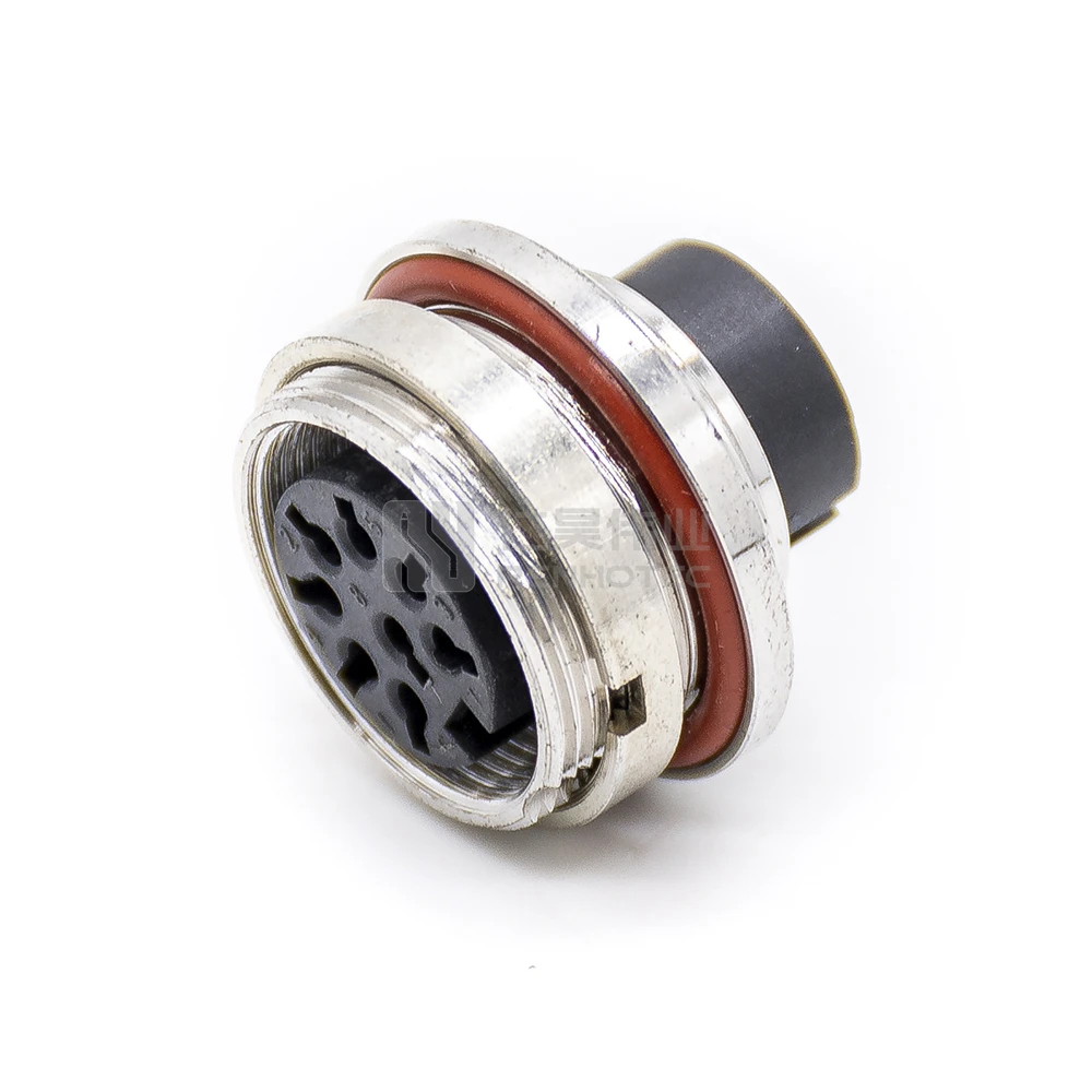 M16 8pin Female Panel Mounting Socket Front Mount Receptacle - Buy M16 ...