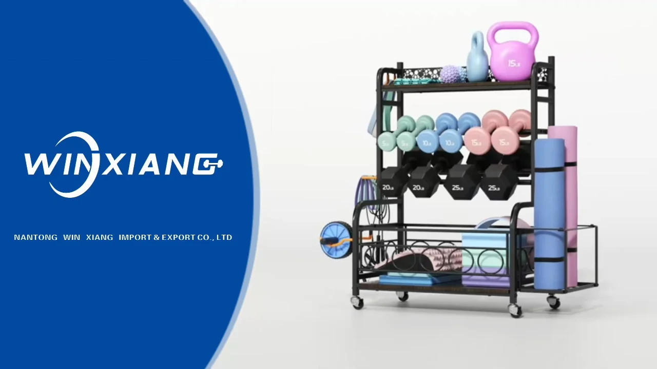 Home Gym Equipment Yoga Workout Adjustable Multilayer Metal Storage ...
