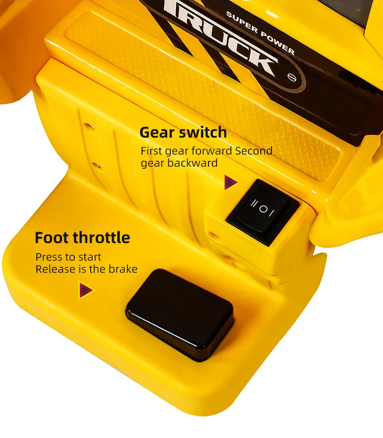 Samtoy 6v 4ah B/o Power 4 Wheels Bulldozer Excavator Children Electric ...