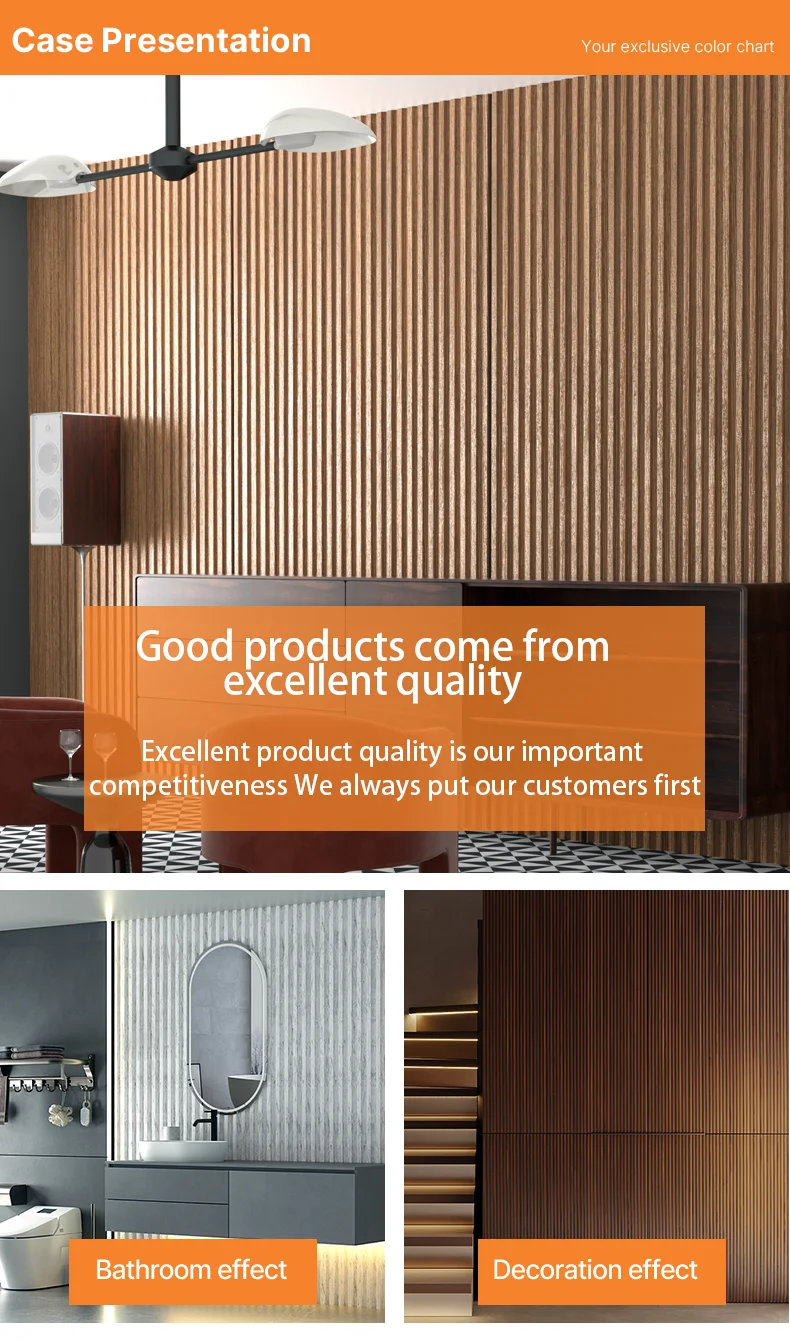 Amer Decor Interior Tv Unit Wall Wood Grain Paneling 3d Wall Cladding ...