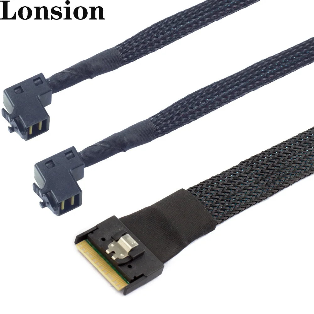 Mini Sas Slim Sff-8654 8i 4.0 To 2 Ports Sas Hd Sff-8643 Connection ...