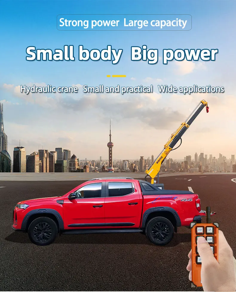 Small Mini Hydraulic Boom Pickup Crane 12v for Pickup Truck