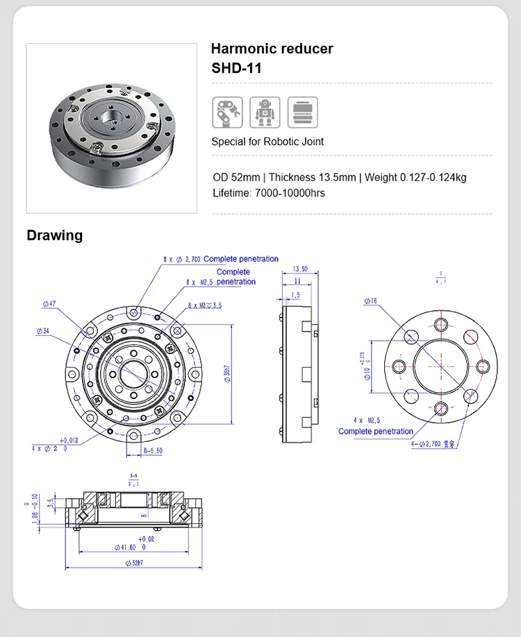 Avatar Harmonic Drive Reducer - High Precision & Durability