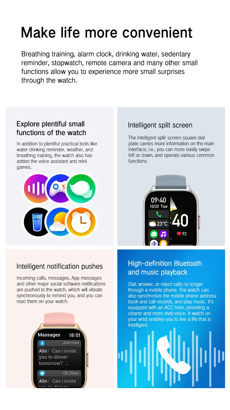 2022 New Arrival P95 Smart Watch For Ios And Android Waterproof 2 ...