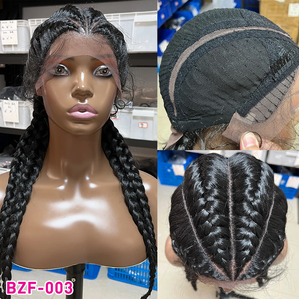 Glueless Braided Wigs Lace Front Wholesale Human Hair Hd 360 Synthetic