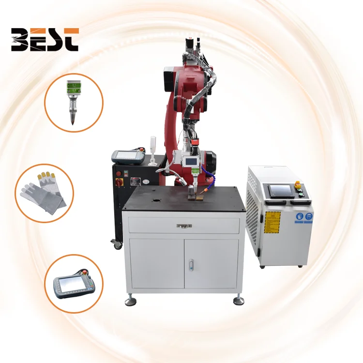 Six-axis robotic arm fiber laser welding machine 1500w platform welding ...