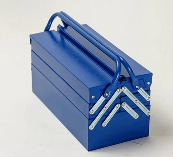 Metal Tool Box Cantilever Folding Red Storage Box 3 Layer 5 Tray ...