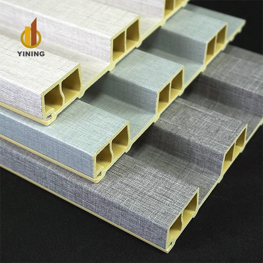 Yining Modern Design Pvc 3d Fluted Fabric Texture Wall Panel For Home ...