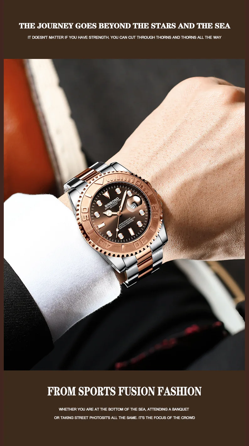 BINBOND B930 Men's Watch - Luminous Waterproof Stainless Steel