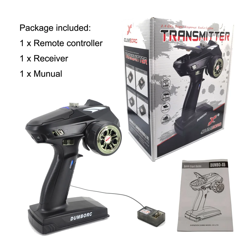 Dd-x4 4ch Rc Radio System And Receiver 2.4ghz Remote Controller For Rc ...