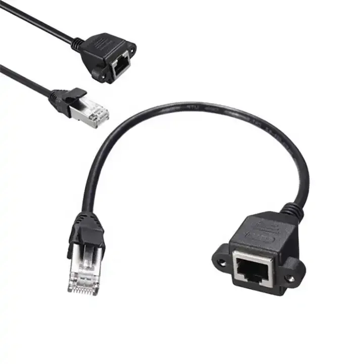 Rj45 Male To Rj45 Female Panel Mount Ethernet With Screw Extension ...