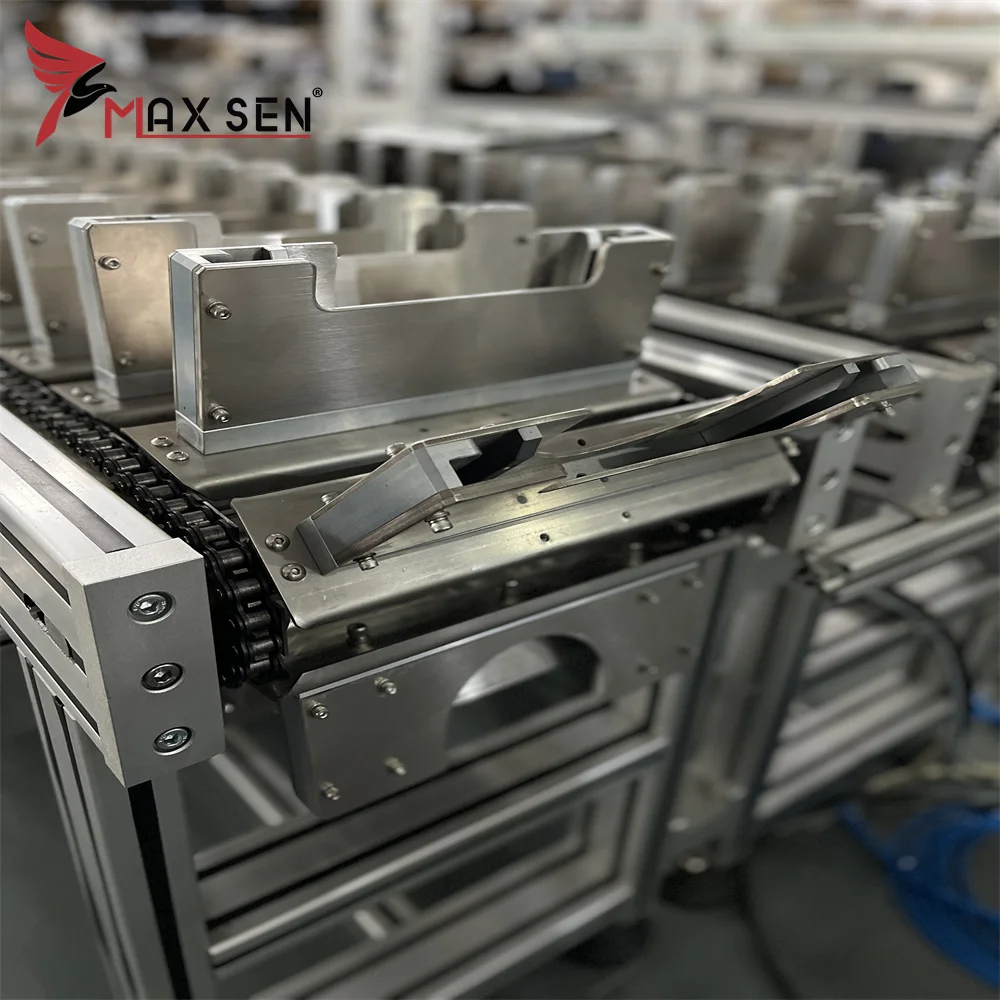 Aluminum Frame Toothed Chain Pallet Conveyor Double Speed Chain ...