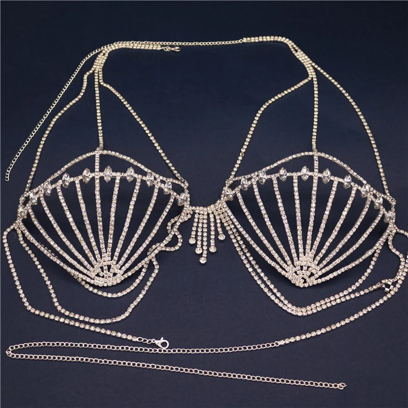 Nightclub Statement Bling Crystal Harness Underwear Sexy Women ...