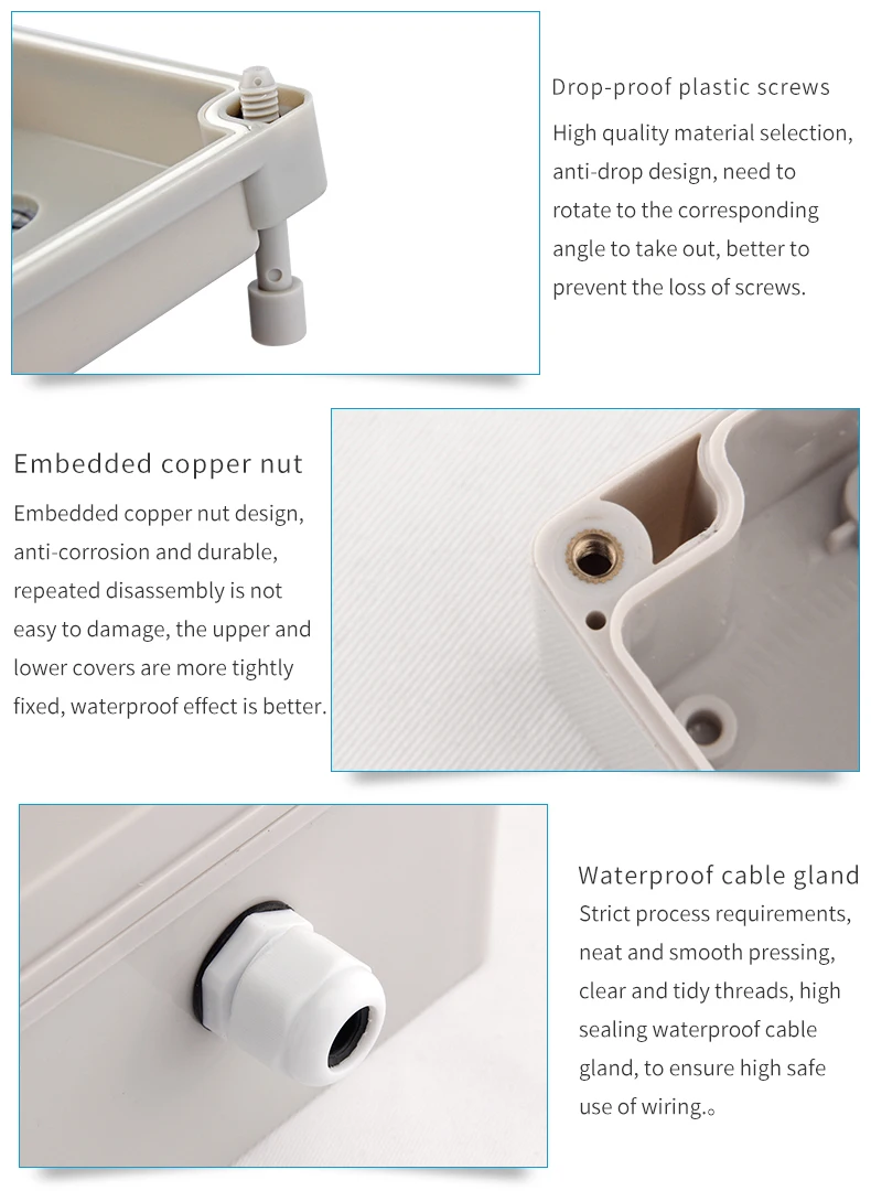 Abs Water-Proof Control Box - IP66 Protection for Industry