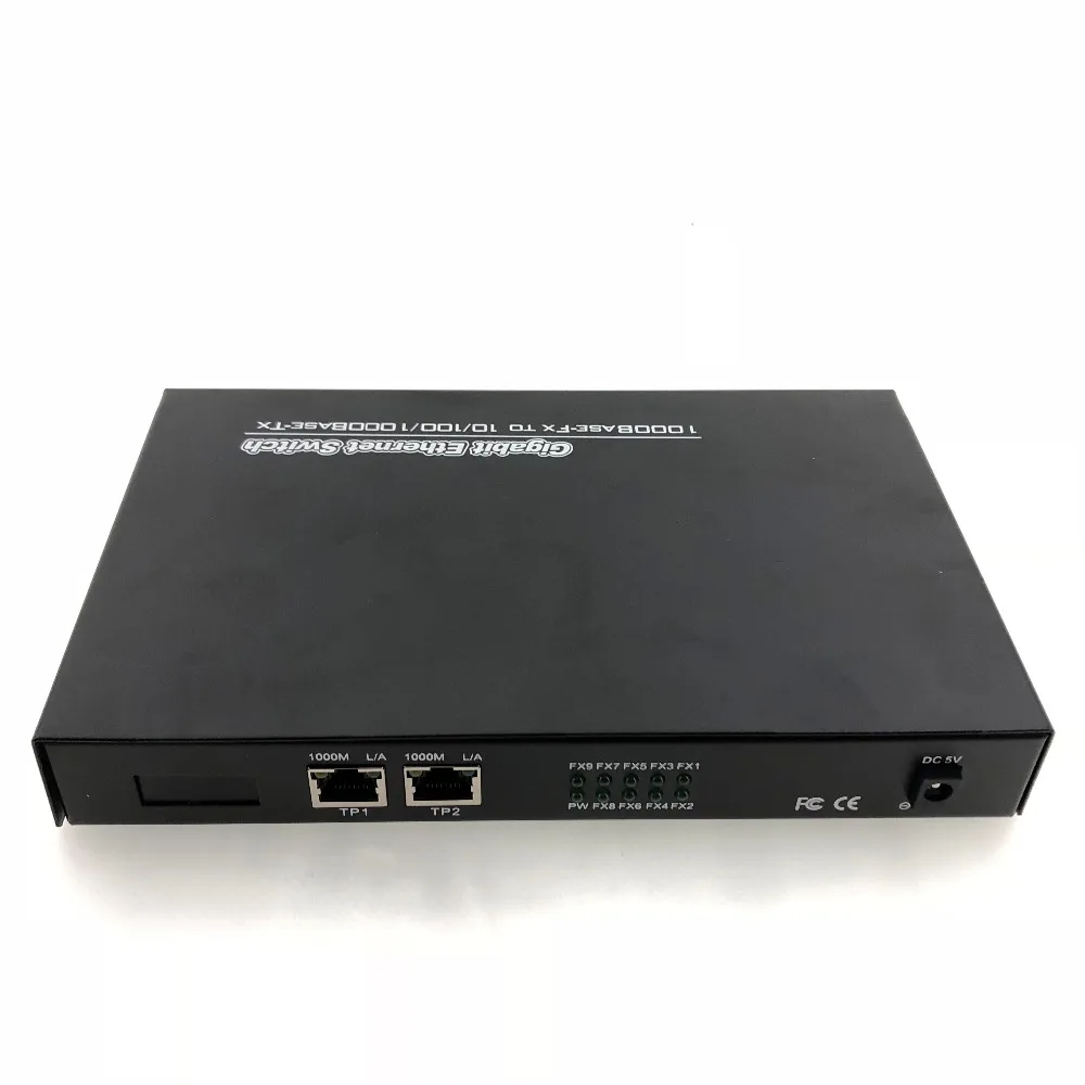 Fiber Optical Media Converter Switch 8g2e Gigabit Ethernet Transceiver ...
