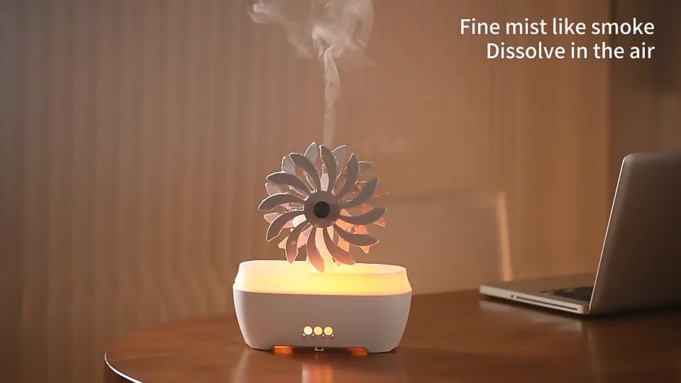 Windmill Aromatic 7 Led Color Air Humidifier Aroma Diffuser Wooden ...