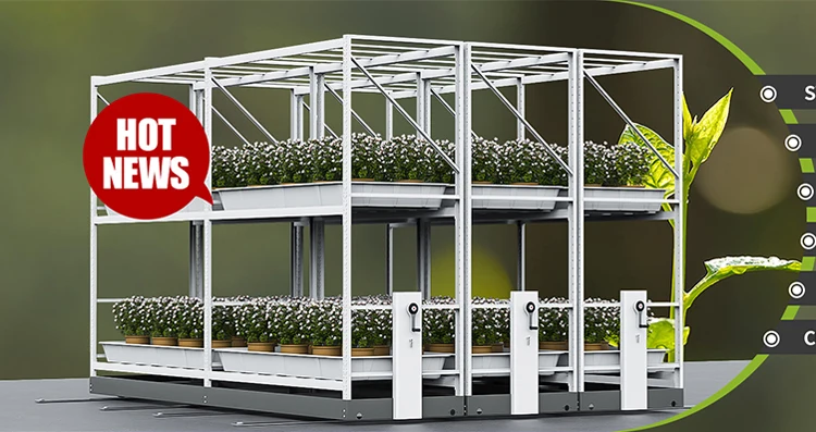 Mobile Grow Racking Automatic Grow Kit Racks Shelves Farming Movable ...