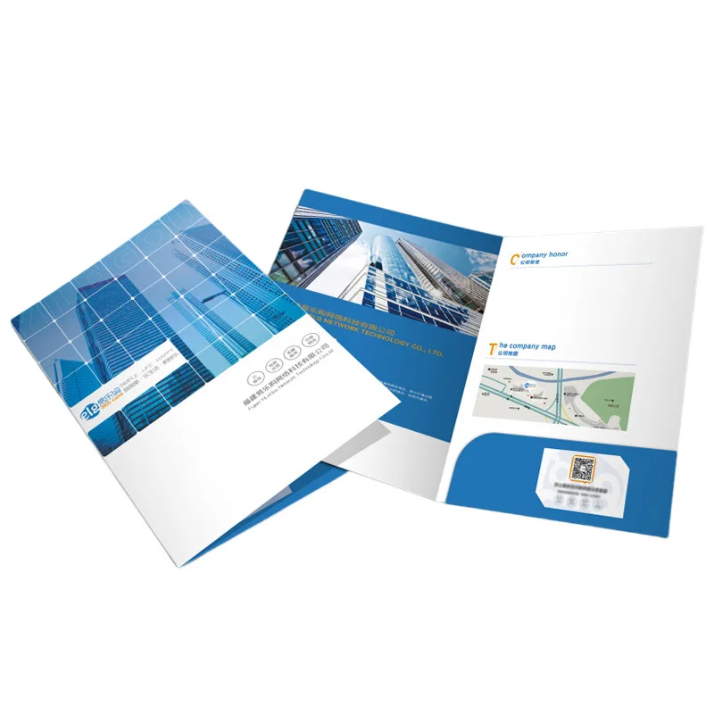 ZXX455 Custom Print Document Presentation Pocket Folder Paper File ...