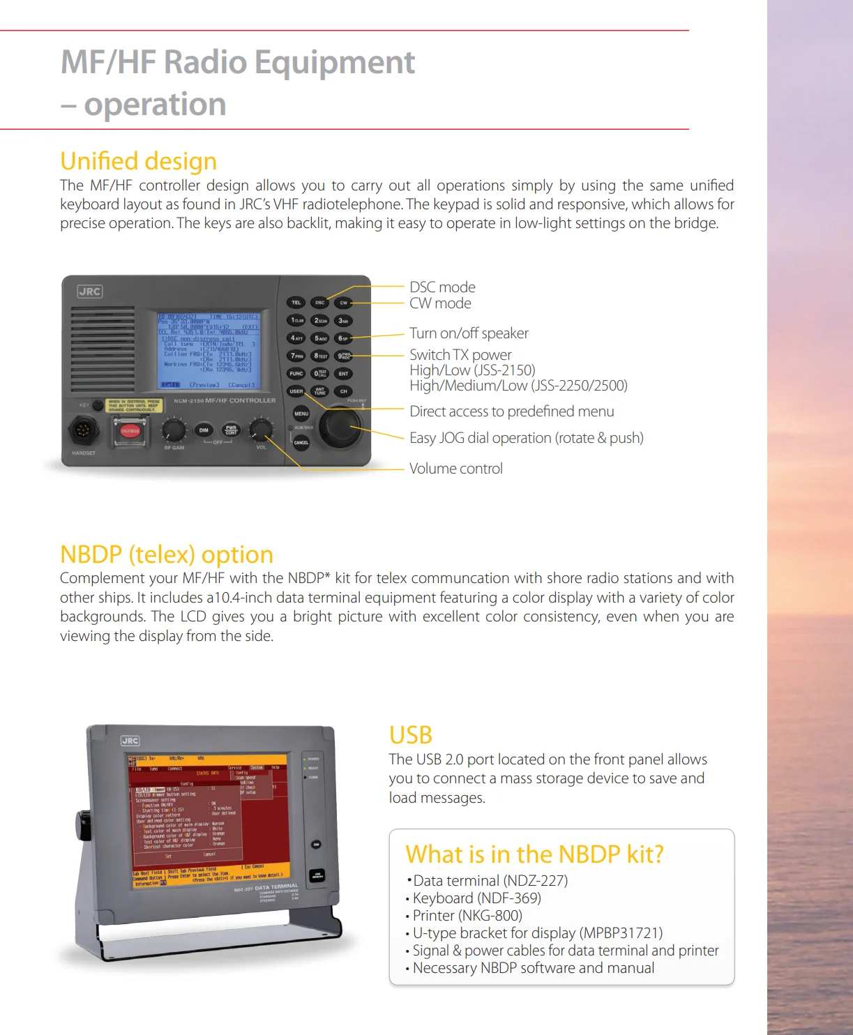JRC JSS-2150 2250 2500 Radiotelephones - Reliable Maritime Communication