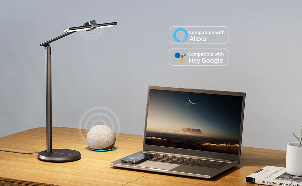 Smart Led Desk Lamp With App Control,Eye-caring Auto-dimming Table Lamp ...