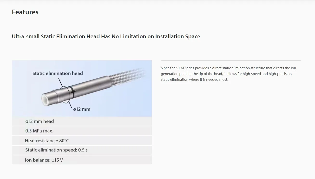 Keyence Sj-m200 High-performance Micro Static Eliminator Spot Type ...