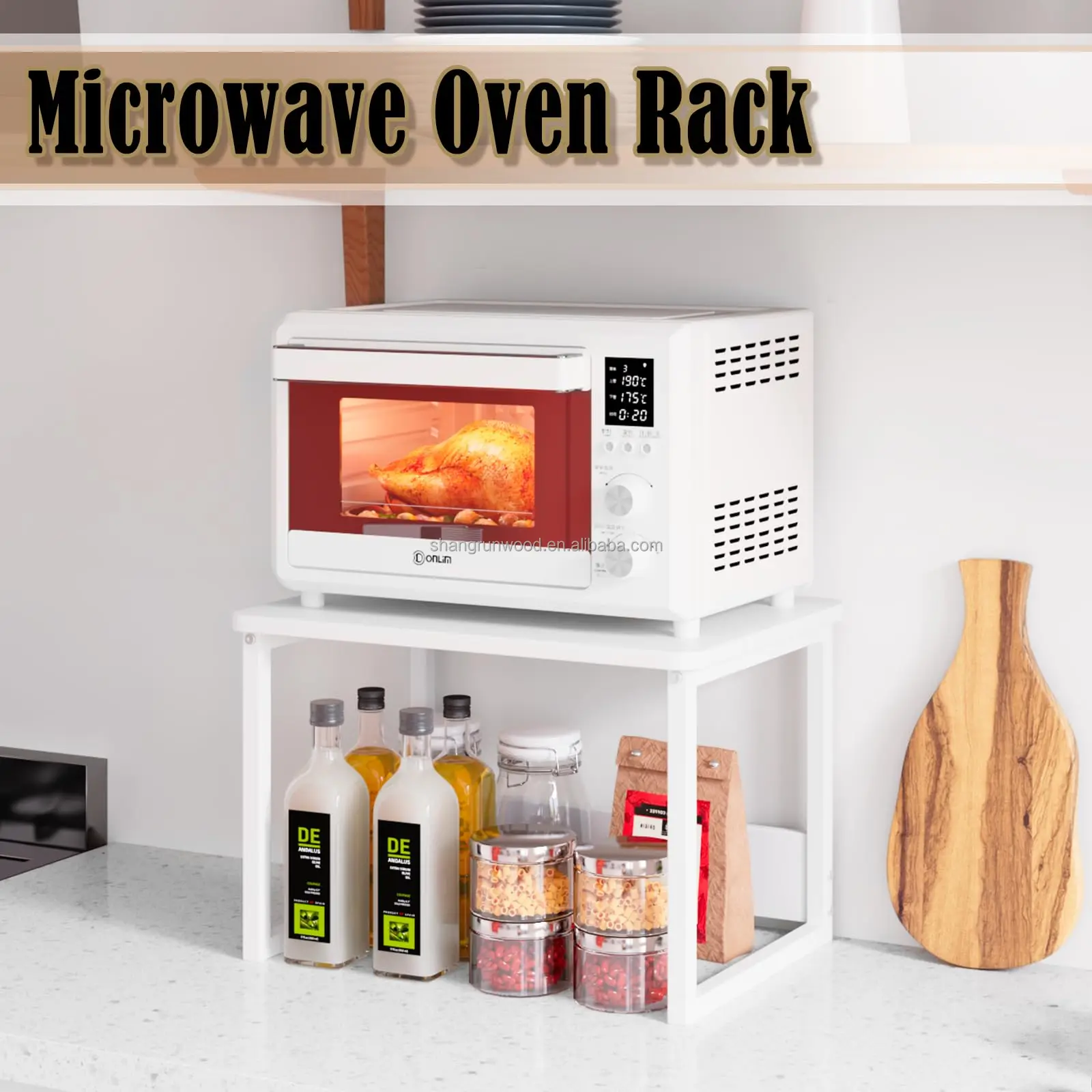 Large Spice Racks Counter Shelf Microwave Oven Rack Dish Drying And ...