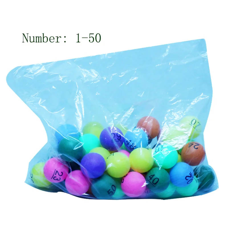 1 ~ 50 Games Lottery Machine Plastic Number Ping Pong Ball Lottery ...