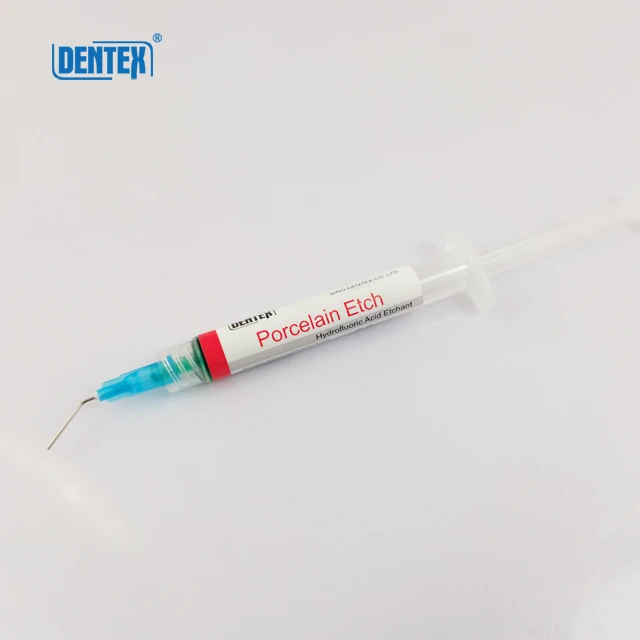 Dentex Dental Porcelain Etch Hydrofluoric Acid Etchant Gel 9.5% Buffered Hydrofluoric Acid Based ...
