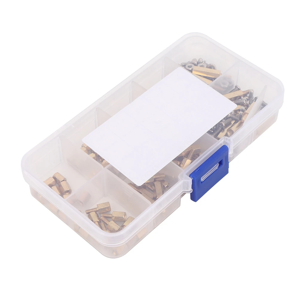 180pcs M2.5 Brass Standoff Spacer Pillar Hex Nut Pan Head Cross Screws ...