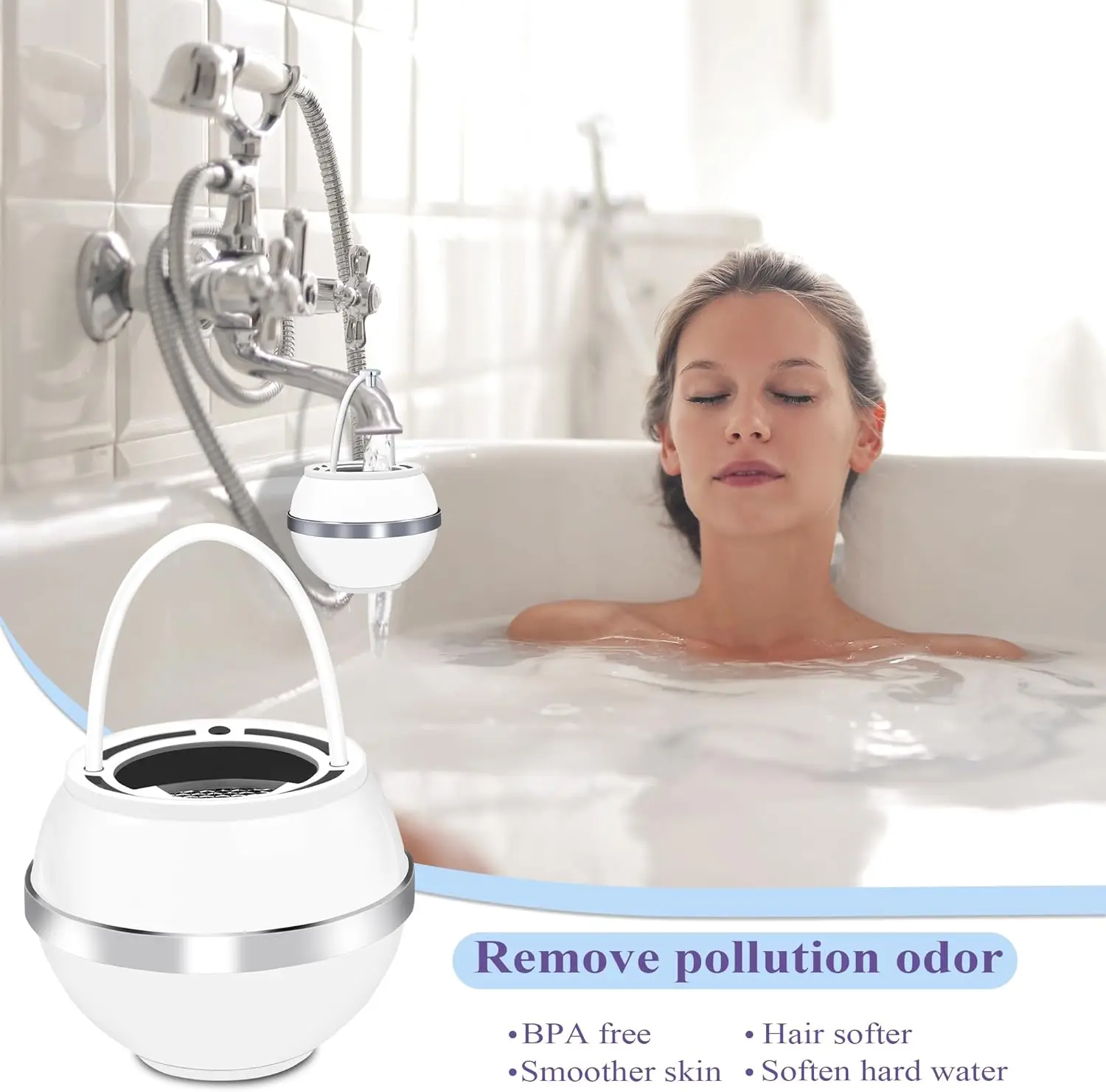 Bath Ball Water Purifier Shower Water Filter Bathtub Water Purifier ...