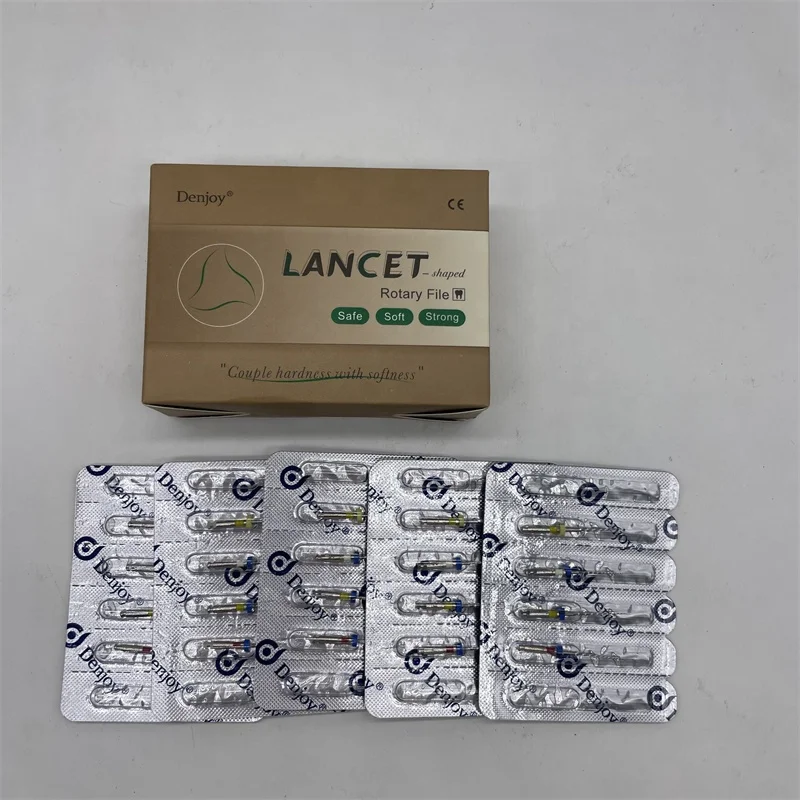 Original Denjoy Dental Cross-section Rotary Files Lancet-shaped 4 Files ...
