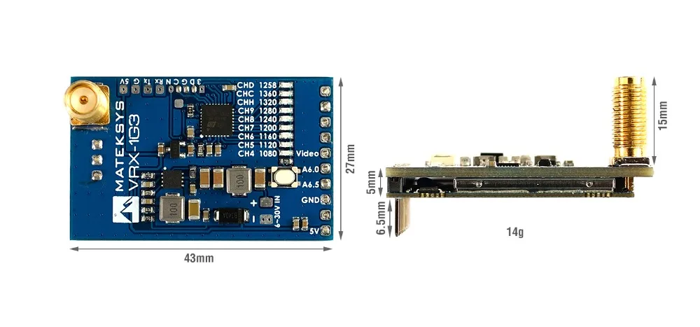 40km Matek System -1g3 Vtx-1g3 1.3ghz Fpv 2ch-9ch 630mw 비디오 송신기 Wid 밴드 ...