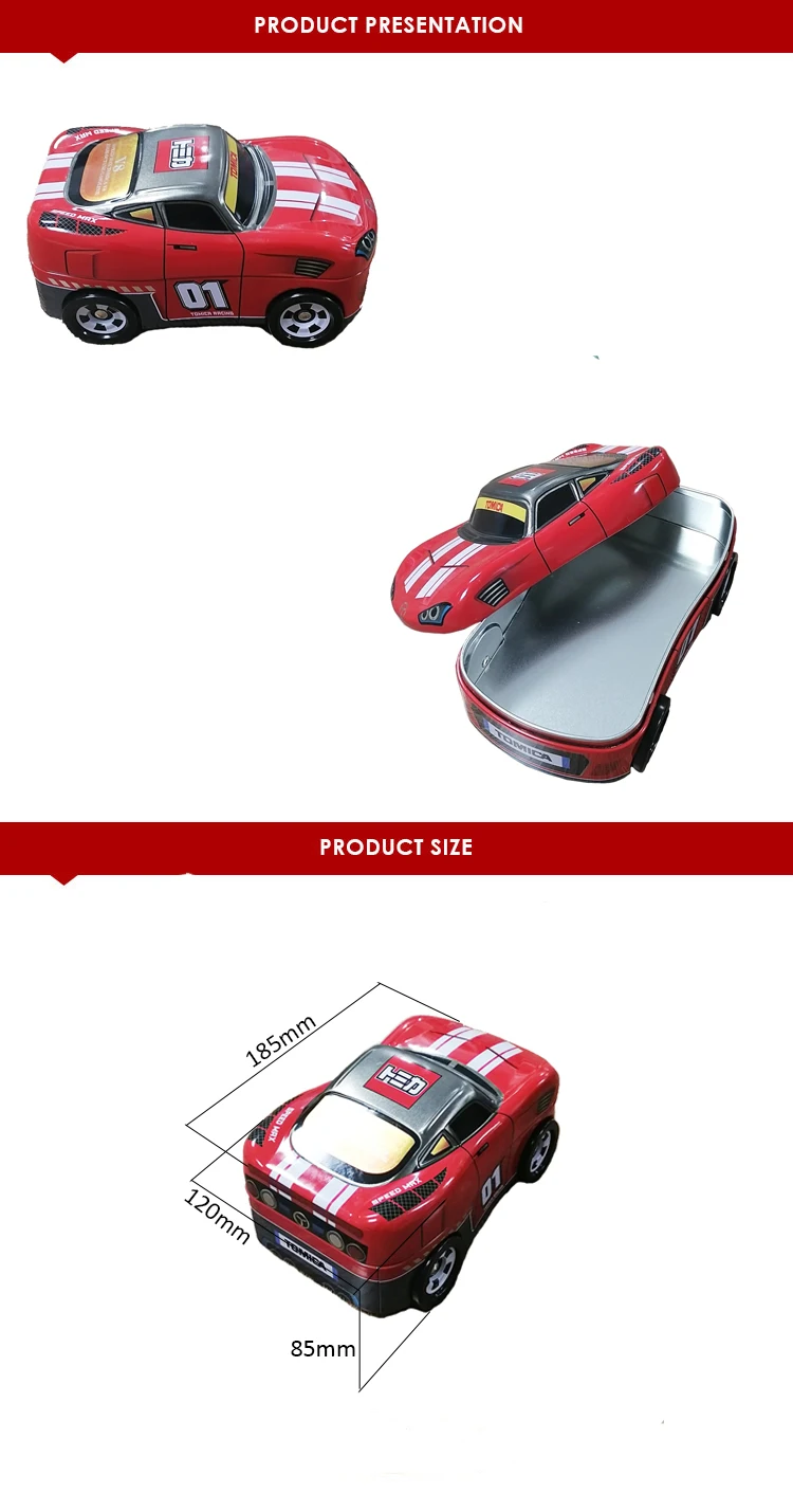 Car Tin Race Car Shape Tin Toy Box Sedan and Coupe Tin Saloon Metal Box ...
