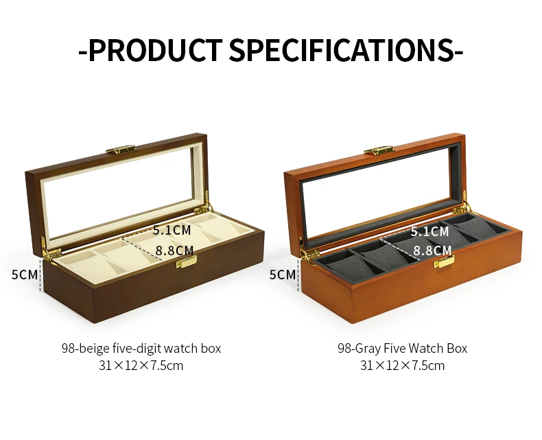 High Quality Watch Display Trays Pu Leather Watch Cases Custom Wooden ...