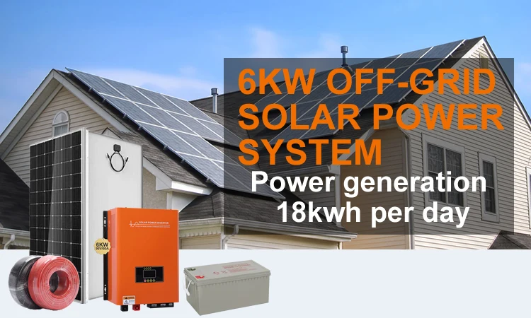 Hot Sale Hybrid System Solar Kit 6kw Off Grid Solar Power Energy System Storage Complete Kit For ...