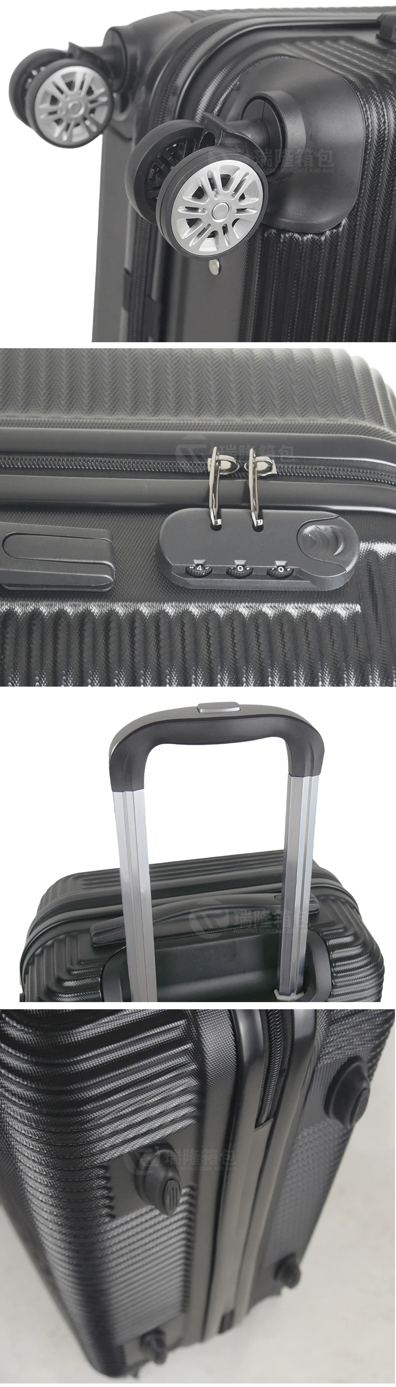 Logo Printing Luggage Sets 6 Piece Abs Hard Shell Suitcase Set Travel ...