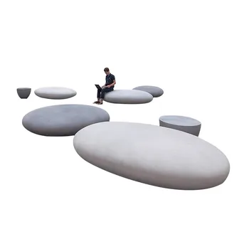 Special-shaped Flower Box Grc Stool Bench Chromatic Colour Uhpc Flower ...
