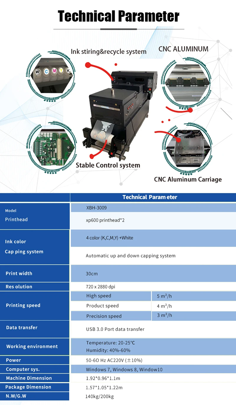 A3 Size Dtf Printer Pet Film 30cm Printer Decals And Stickers Custom Bottle Mug Phone Case Metal ...