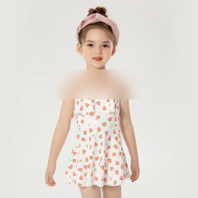 Boutique Girls Swimsuit Kids Baby Strawberries Print Beachwear Summer ...