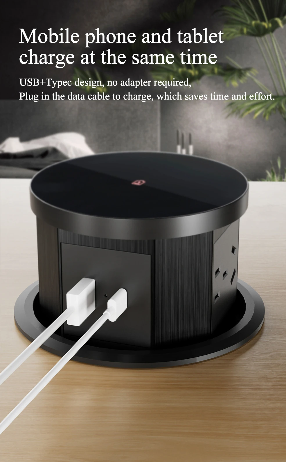 Pop Up Socket Kitchen Hidden Desktop Power Socket Us Uk