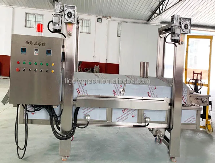 Industrial French Fries Equipment,Chicken Nuggets Chain Belt Continuous ...
