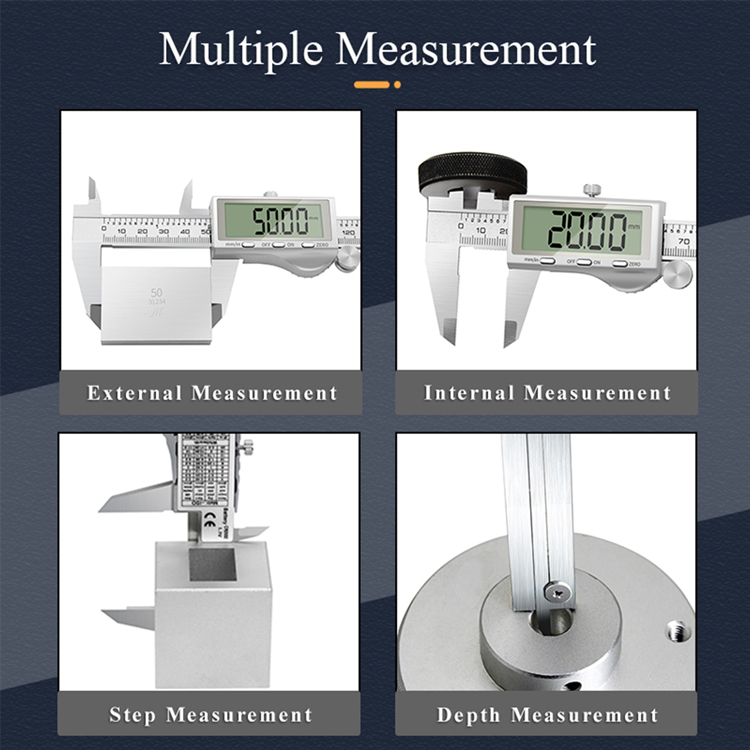 Large Screen Metal Vernier Digital Calipers Stainless Steel Waterproof ...