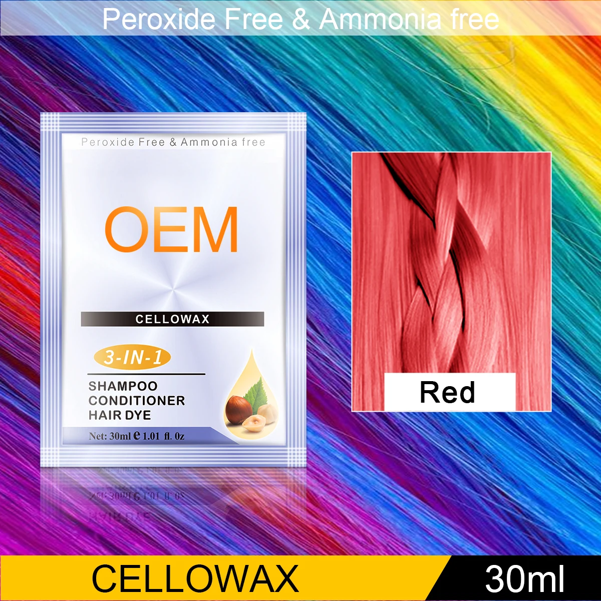 Semi Permanent Hair Color Mask Dyeing Color Kit Hair Color Plus Hair ...