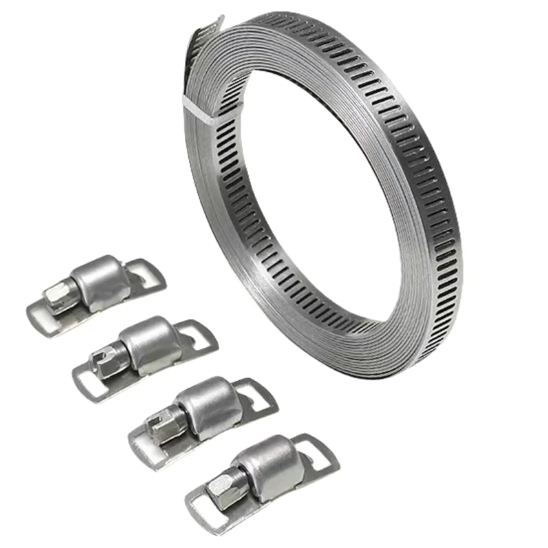 American Type Stainless Steel Perforated Endless Band Roll Hose Clamp ...