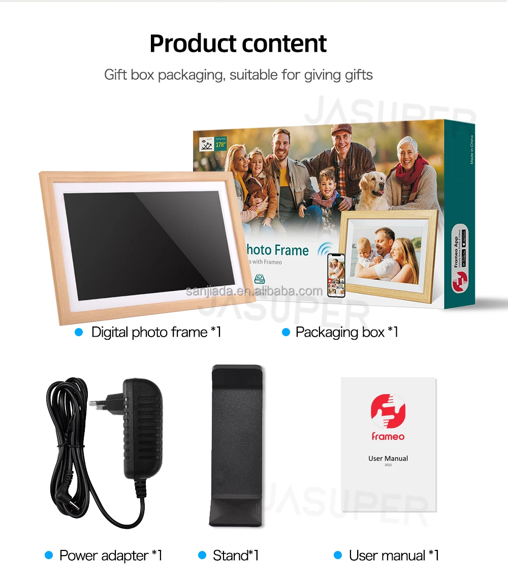 10" Lcd Wi-fi Touchscreen Digital Photo Frame - Burlywood - Buy Digital ...