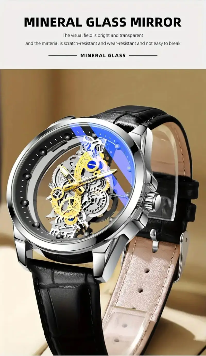 Automatic Mechanical Men's Watch Waterproof Luminous Quartz Watch ...