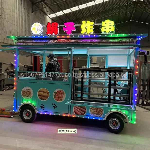 Outdoor Electric Food Car Cart Truck Van Mobile bar Food caravan Mobile ...