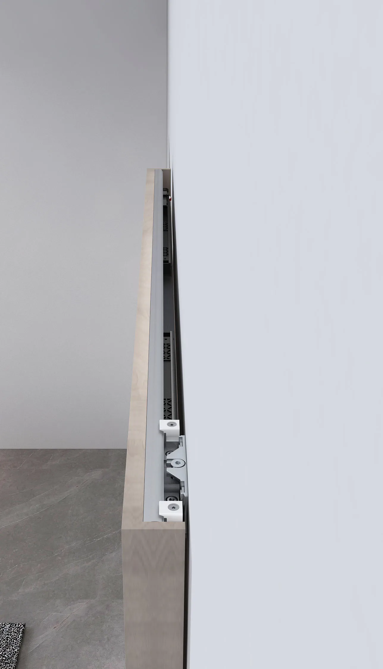 Concealed Wall Mount Hidden Track Ghost Door Sliding System