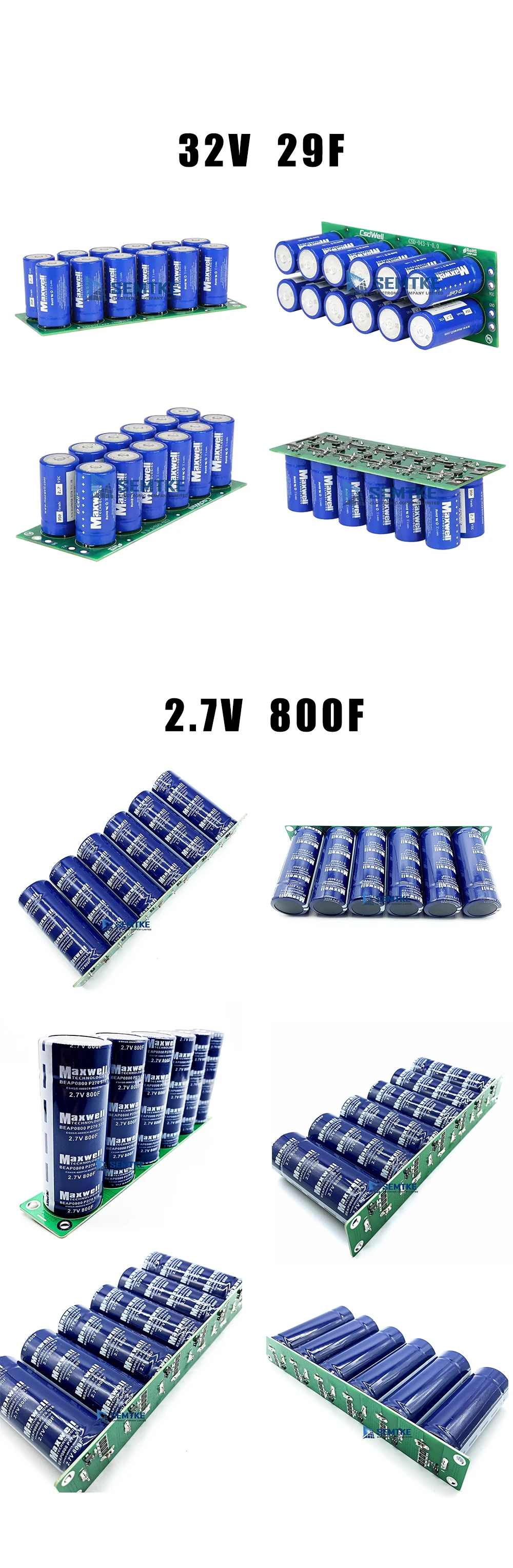 2.7v 3000f Maxwell Super Capacitor Module 3v 12v 16v 2.7v 310f 350f 500f 1000f Farad ...